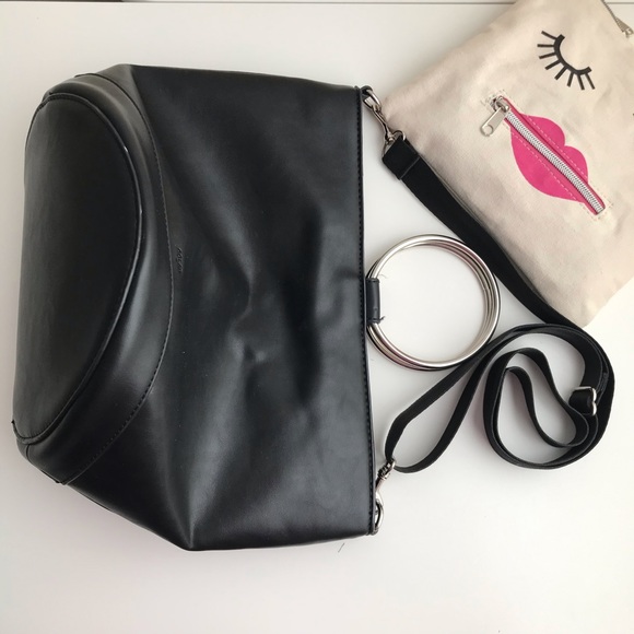 Colab | Bags | Colab Vegan Leather Black Bucket Bag | Poshmark